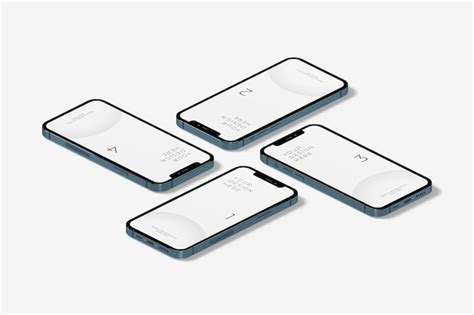 Premium Psd Realistic Isometric Smartphone Mockup