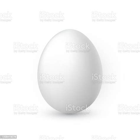White Egg On White Background Design Template Vector Illustration Stock