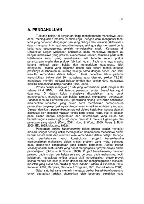 Pengembangan Model Project Based Learning Mpbl Part 2 174 A