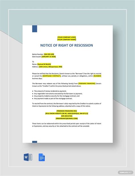 California Right Of Rescission At Regena Rudolph Blog