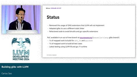 2024 llvm dev mtg building glibc with llvm youtube