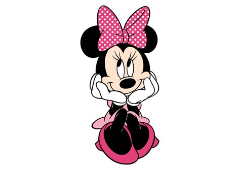 Minnie Mouse Sitting Free Vector Superawesomevectors
