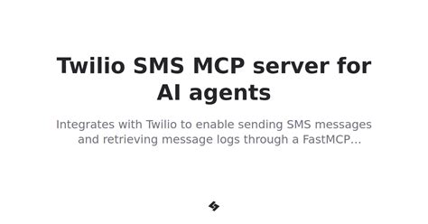 Twilio Sms Mcp Server For Ai Agents