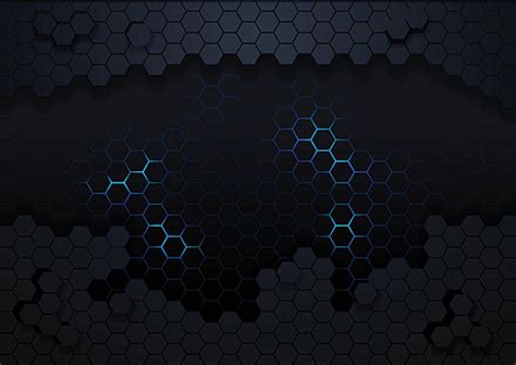 Abstract Technology Background With A Dark Hexagonal Pattern For Gaming Vector Illustration