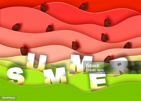 여름 박 종이 컷 판매 배너입니다 유행 신선한 과일 계층화 된 벡터 배경입니다 0명에 대한 스톡 벡터 아트 및 기타 이미지 0명 계절 과일 Istock