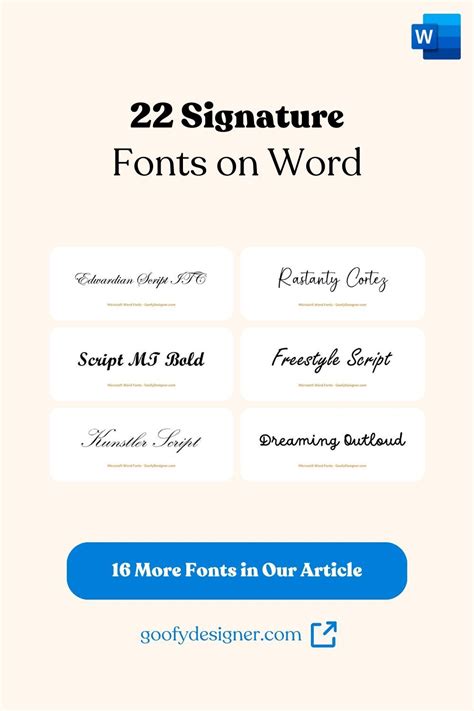 22 Best Signature Fonts In Word Signature Fonts Free Script Fonts