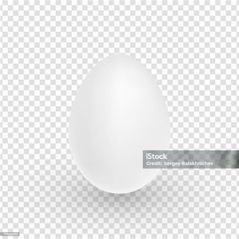 현실적인 부활절 달걀 투명 한 배경에 고립 치킨 3d 계란 부드러운 그림자 프로젝트에 대 한 축제 요소입니다 벡터 일러스트입니다 Eps 10 3차원 형태에 대한 스톡 벡터