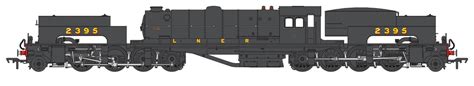 Heljan 30003 Lner Class U1 2 8 0 0 8 2t Beyer Garratt Lner Lined Black No 2395 As Rails Of