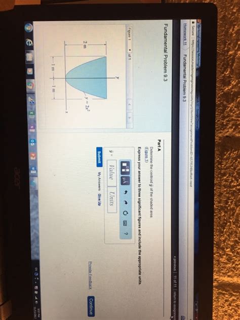 Solved Fundamental Problem Part A Determine The Centroid Chegg