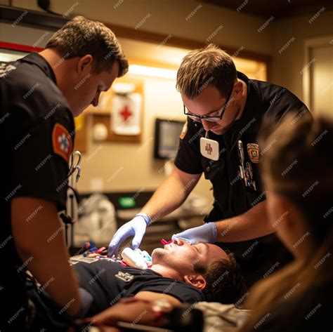 An Ems Team Responding To A Drug Overdose Using Narcan To Revive The