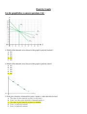 Elasticity Practice With Answers Docx Elasticity Graphs Use The Graph Below To Answer