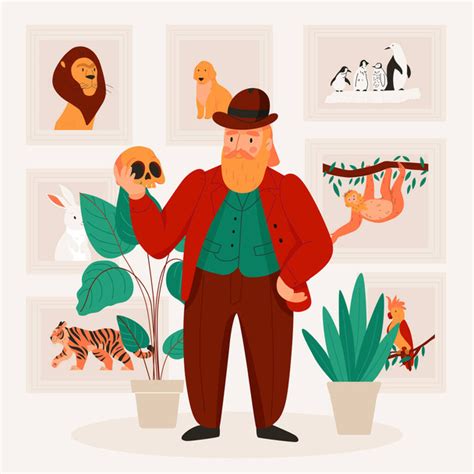 Vectores De Stock Libres De Derechos De Charles Darwin