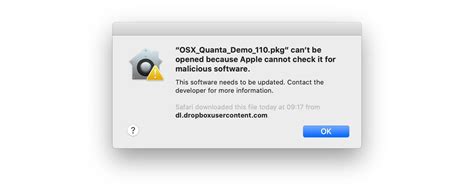 macos apple cannot check it for malicious software stack overflow