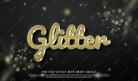 Premium Psd 3d Modern Glitter Editable Text Effect Mockup Template