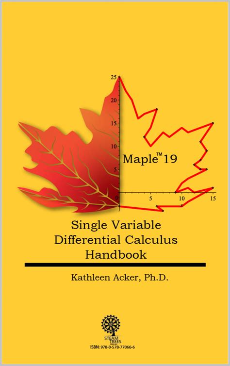 maple 19 single variable differential calculus handbook by kathleen