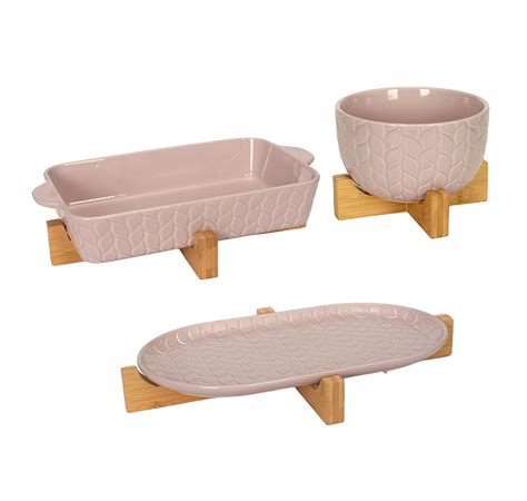 Temp Tations Essential Bakeware With Wooden Trivets Tscca