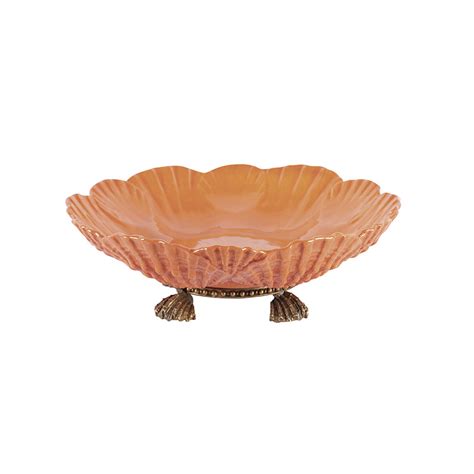 Shell Plate Orange London Essentials Luxury Homewares Online