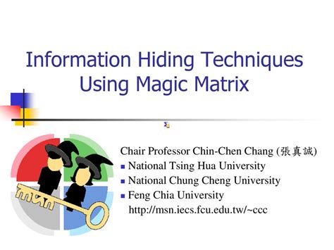 Information Hiding Techniques Using Magic Matrix Ppt Download