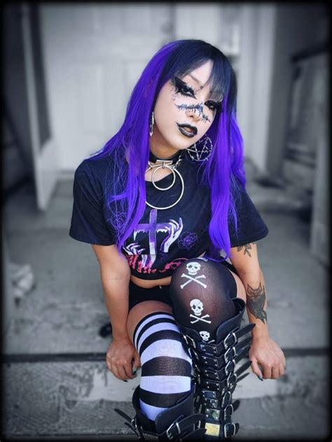 Purple Hair Goth By Exoticgoddess95 On Deviantart