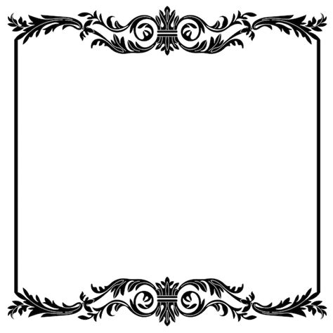 Premium Vector Vintage Border Frame Engraving With Retro Ornament Pattern In Antique Baroque