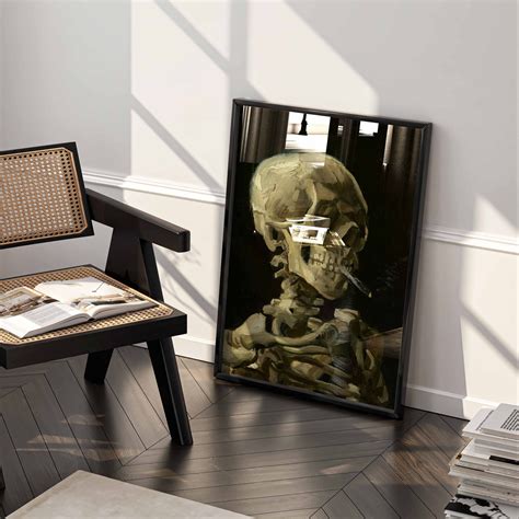 Vincent Van Gogh Head Of A Skeleton With A Burning Cigarette Print
