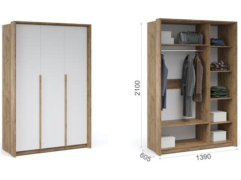 Шкаф 3 х дверный Мишель Дуб крафт золотой купить в Якутске онлайн в интернет магазине Саха Мебель