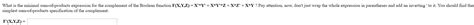 Solved What Is The Minimal Sum Of Products Expression For