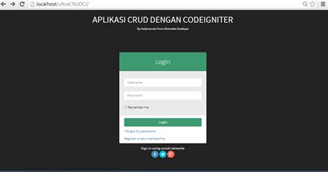 source code aplikasi crud codeigniter from ultraviolet developer