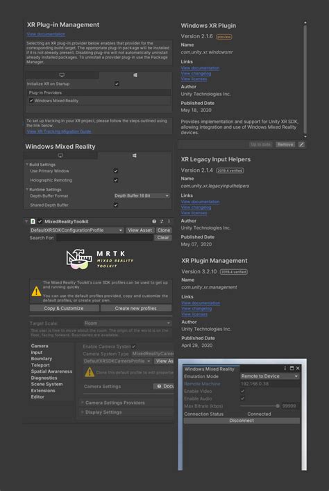 Xr Remoting Does Not Work Xr Sdk 2019x · Issue 8044 · Microsoftmixedrealitytoolkit Unity