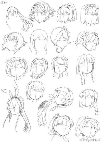 动漫女生脸型简笔画 简笔画图片大全 普车都