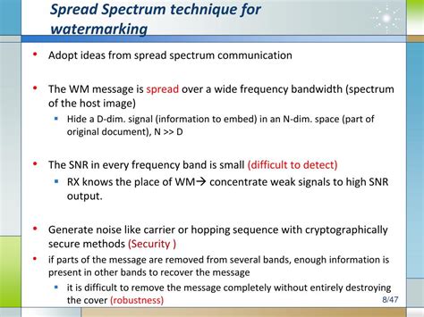 Ppt A Review On Spread Spectrum Watermarking Techniques Powerpoint Presentation Id2328750