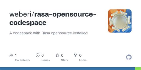 Github Weberirasa Opensource Codespace A Codespace With Rasa