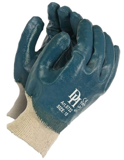 Nitrile Blue Knit Wrist Glove South River Safety