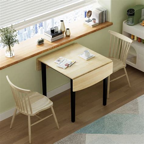 Folding Dining Table Drop Leaf Tables With Solid Wood Legs Tidyspaces