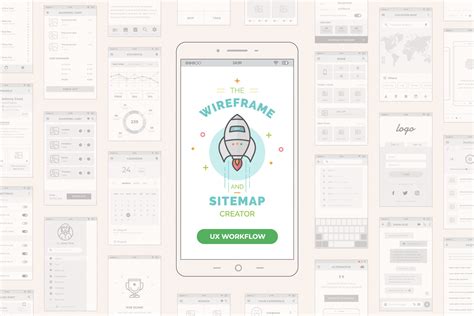 Mobile Wireframe And Sitemap Creator Graphic By Sargatal · Creative Fabrica