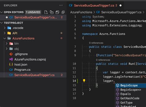 Loss Of Intellisense After Adding A Azure Function Project To Existing Solution With Other
