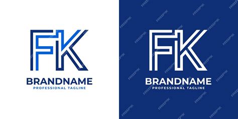 Premium Vector Letter Fk Line Monogram Logo Suitable For Any Business With Fk Or Kf Initials