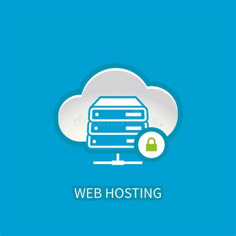 Web Hosting Server Icon With Internet Cloud Storage Computing Stock Illustration Illustration