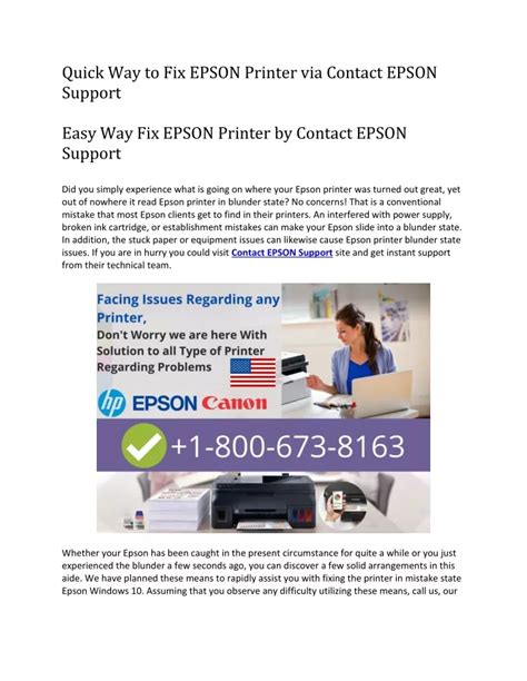Ppt Quick Way To Fix Epson Printer Via Contact Epson Support Converted Powerpoint Presentation