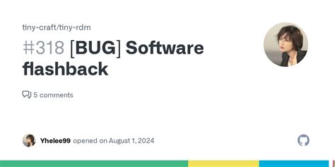 Bug Software Flashback · Issue 318 · Tiny Crafttiny Rdm · Github