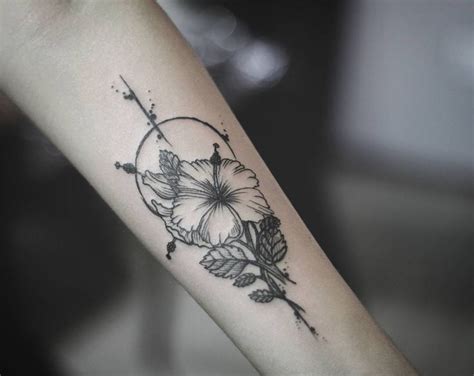 Blackwork Flower Tattoo