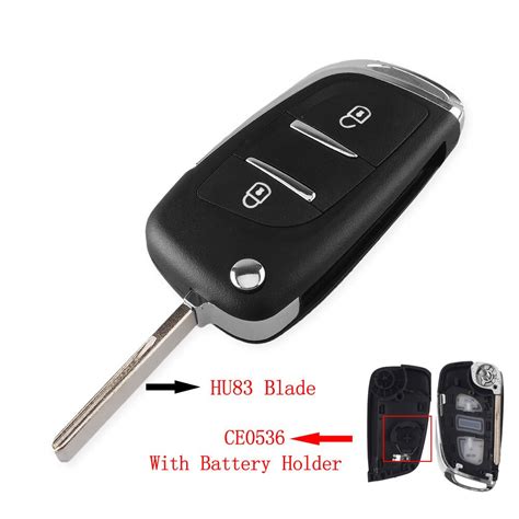 Keyyou Carcasa De Llave Remota Para Coche 2 Boton Grandado