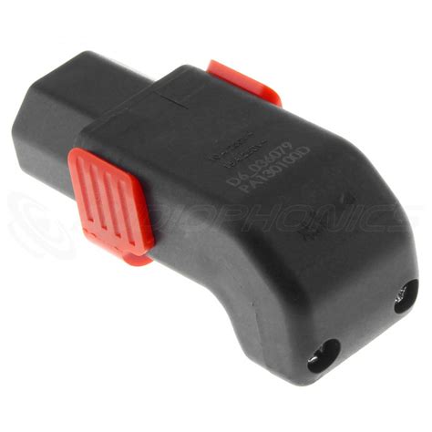 IEC LOCK U D Lockable IEC C Connector Angled V A Ø mm Audiophonics