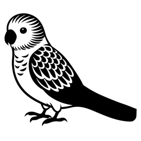 чёрно белый рисунок птицы с черно белым фоном Премиум векторы
