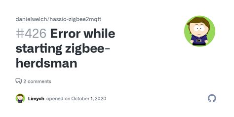 error while starting zigbee herdsman · issue 426 · danielwelch hassio