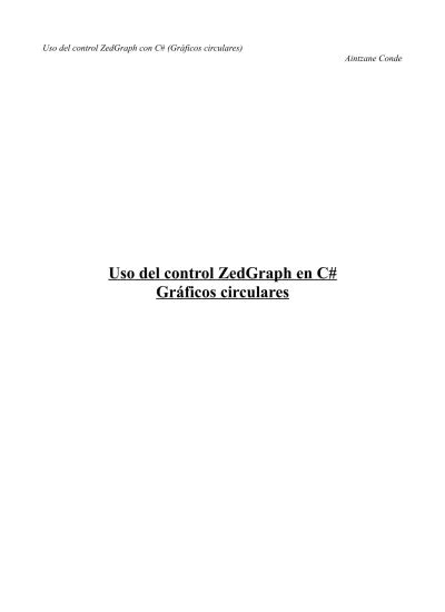 uso del control zedgraph con c gráficos circulares aintzane conde