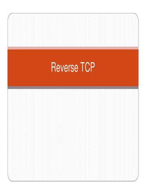 Reverse Tcp Pdf Communications Protocols Network Architecture