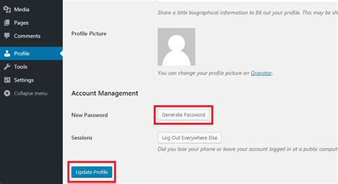 How To Change WordPress Password UpSite Blog