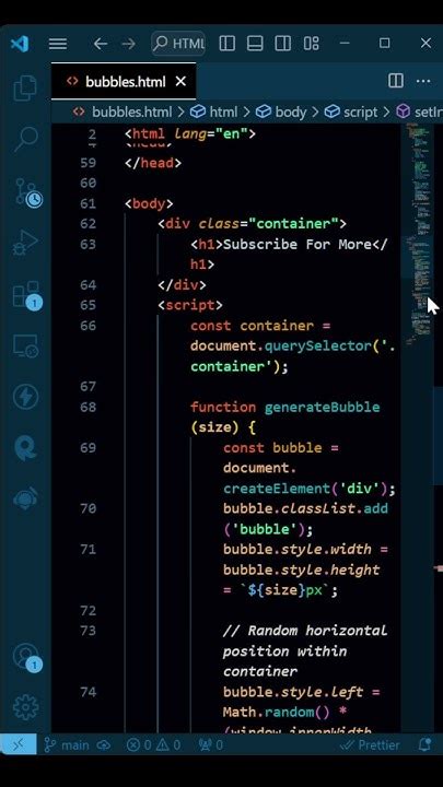 Bubbles Html Css Javascript Css Projects Viral Shorts Html Css
