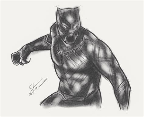 Black Panther Sketch At Explore Collection Of